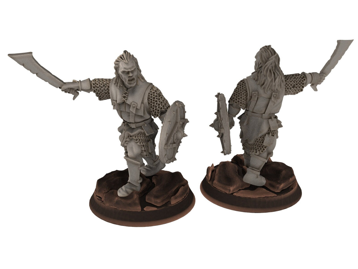 Orc horde - Orc Leader, Orc warriors warband, Middle rings miniatures ...